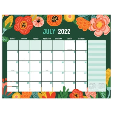 2018 Floral 9x12 Desk Pad Calendar - Walmart.com