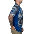 Realtree Men's Short Sleeve Fishing Shirt UPF 30+ Scent Control Blue ...
