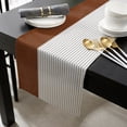 Boho Brown Leather Texture Table Runner 90 Inches Long, Modern Black ...
