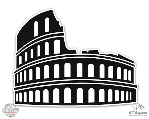 Colosseum Rome Travel Coliseum - 3" Vinyl Sticker - For Car Laptop I ...