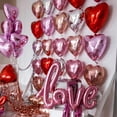 Valentines Balloons Heart Shaped Balloons Heart Foil Balloons Metallic ...