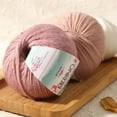 Soft Worsted Weight Yarn 134Yard/Roll 1.76oz Wool Blend Yarn For ...