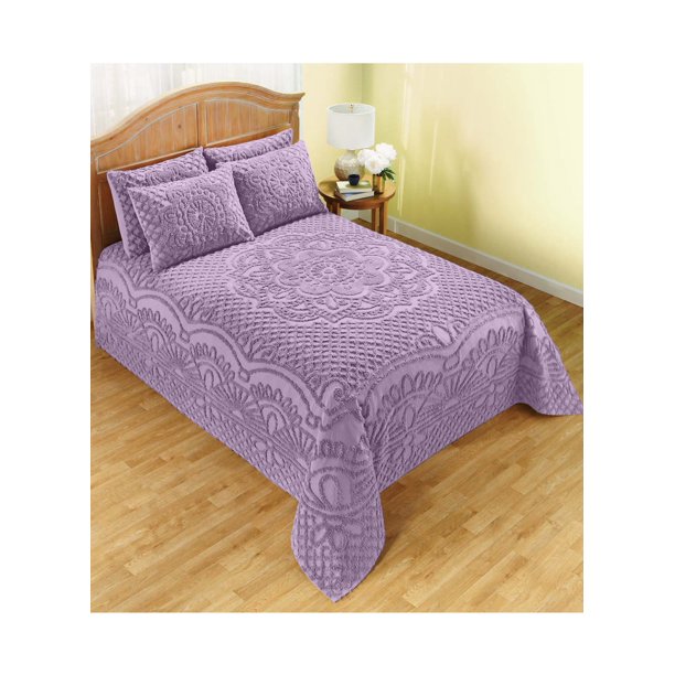 Chenille Bedspread with Center Medallion - Full - Walmart.com