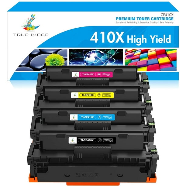 410X Toner Cartridge 4-Pack Compatible for HP 410X CF410X 410A CF410A ...