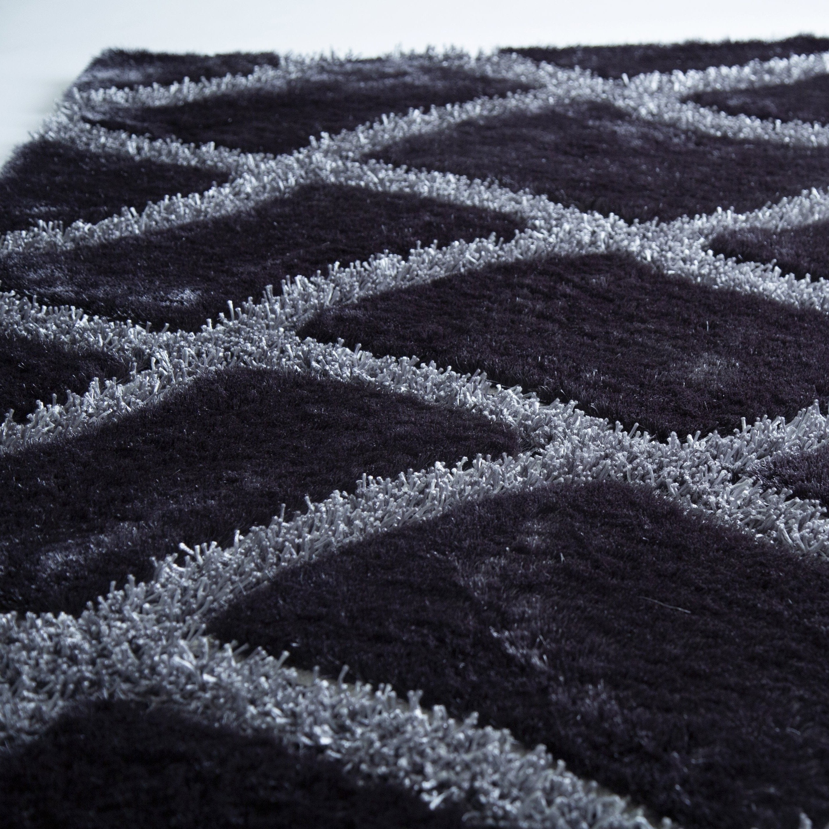 Soft Plush Box Design 3D Shag Multi Texture Area Rug/Carpet - Walmart.com