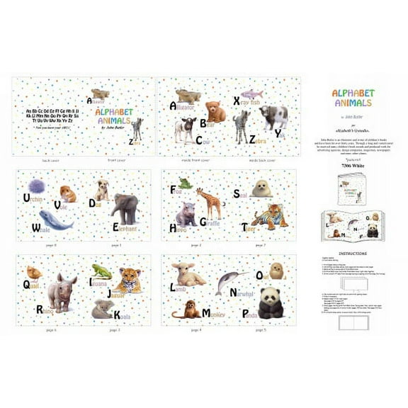 36" X 44" Panel Hush Little Ones John Butler Soft Book Kids Children's ...