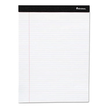 Universal Perforated Ruled Writing Pad, Narrow Rule, 5 x 8, Canary, 50 ...