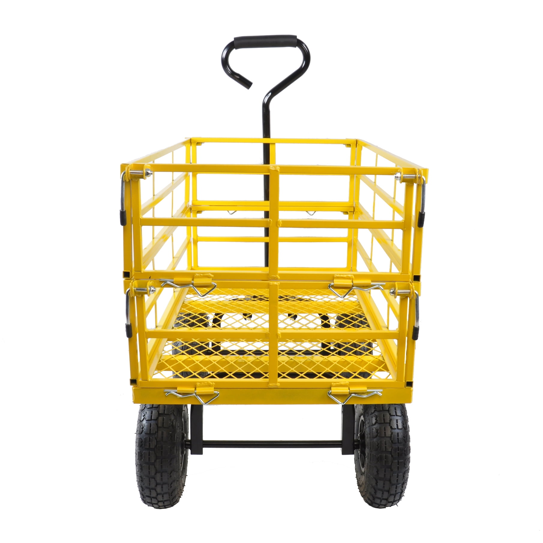 Tool Wagon Cart with 180 Degree Steering Range Handle and 4 Wheels ...