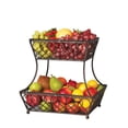 MIKASA GOURMET BASICS LOOP AND LATTICE 2 TIER RECTANGULAR BASKET ...