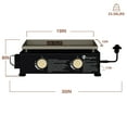 KingChii Portable 2-Burner 19" Propane Griddle Table Top Gas Grill ...