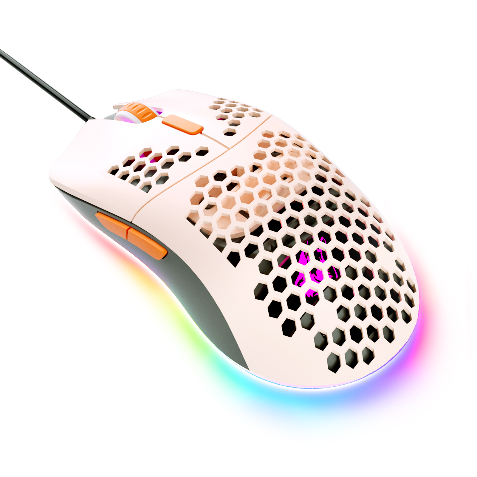 Wired Lightweight Gaming Mouse, 69g Ultralight Honeycomb Shell, RGB ...