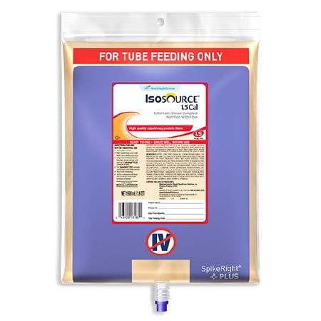 Isosource Tube Feeding Formula 1.5 Cal 1500 mL Bag Ready to Hang Adult ...
