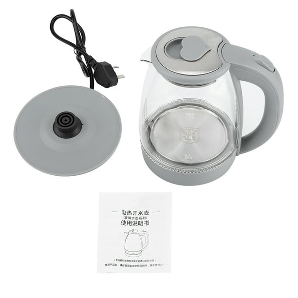 1.5L High Borosilicate Glass Transparent Electric Kettle Fast Water ...