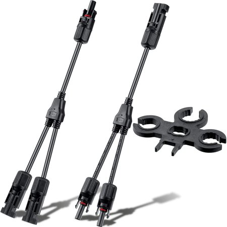 HTWW Solar Panel Connectors Tool Set Include Solar Y Branch Connectors ...