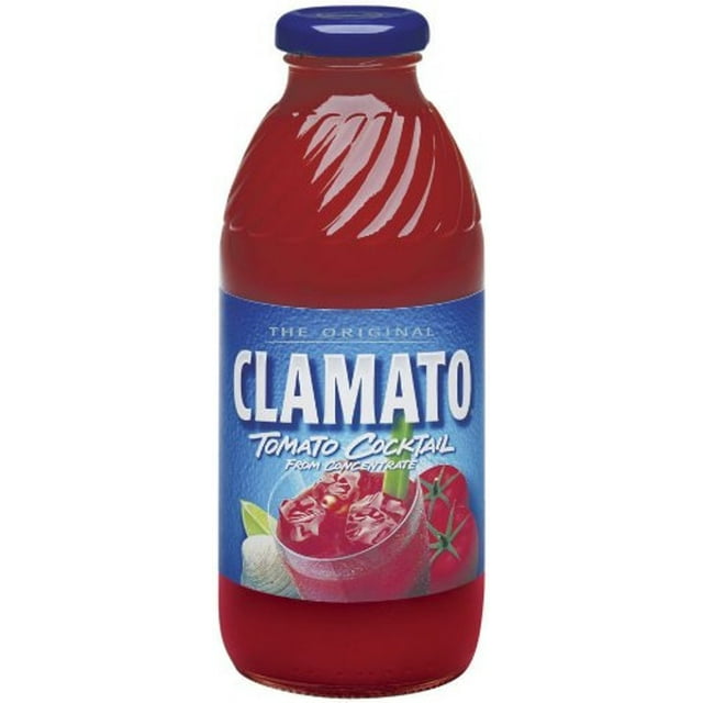 Clamato Juice, 16-Ounce Glass Bottles (Pack of 12), Natural Juice ...