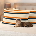 Outdoor Waterproof Pillow Covers Orange Black Line Texture on Beige ...