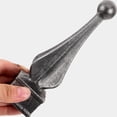 OUNONA 4-Pack Black Metal Fence Post Caps Decorative Finials for Yard ...