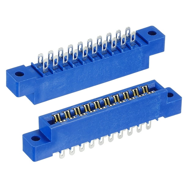 Card Edge Connector Blue Socket 20 Pin Solder Eyelet 3.96mm Pitch for ...