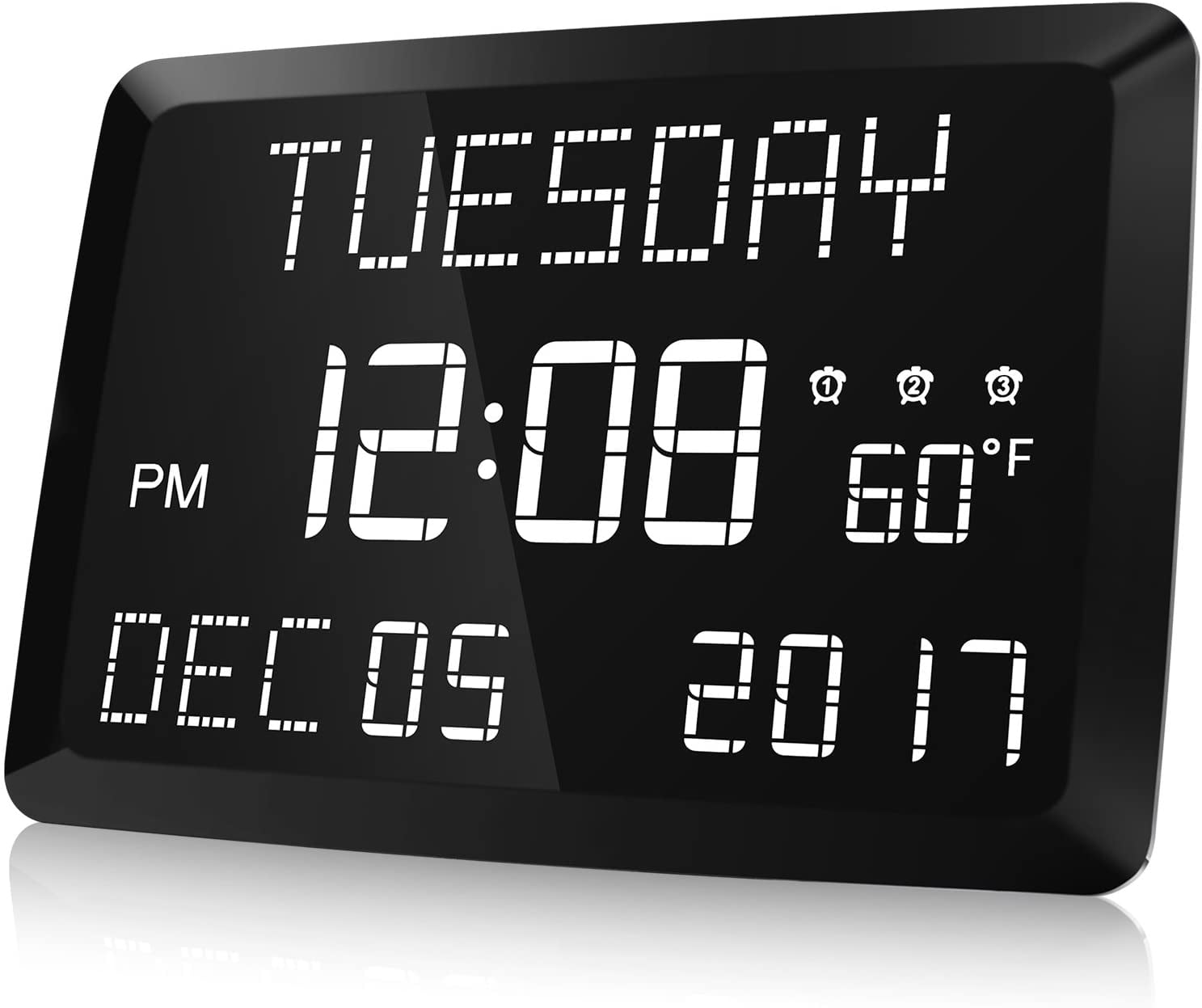 Digital Clock 11 5 Large LED Word Display Dimmable Digital Wall Clock Digital Clock 11 5 Large LED Word Display Dimmable Digital Wall Clock