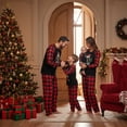 Christmas Family Pajamas Matching Set Letter Santa Hat Print Long ...