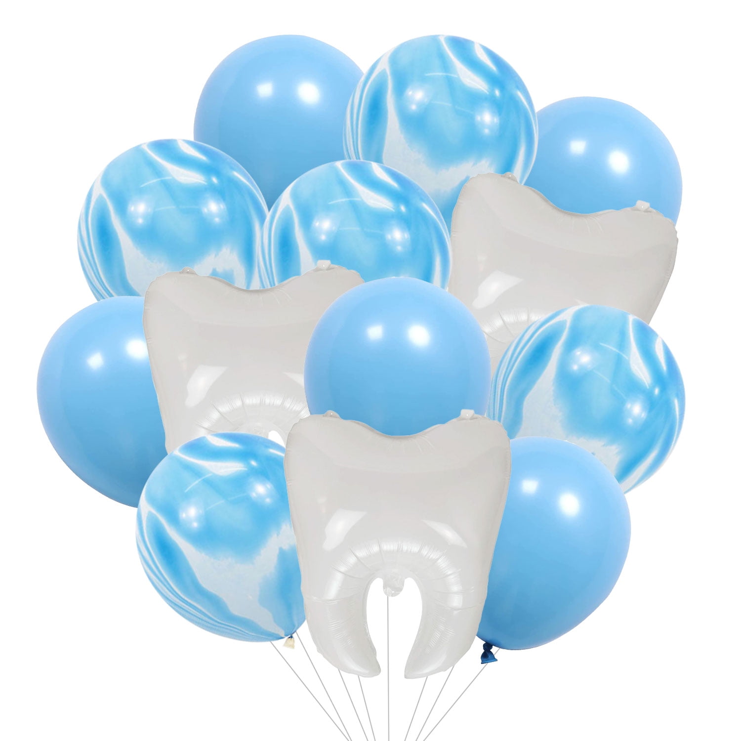 Blue Tooth Theme Balloons Set, Dental Graduation Party Balloons ...
