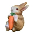 Yesbay Realistic Appearance Micro Landscape Rabbit Statue with Carrot ...