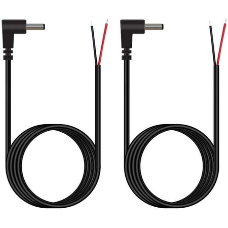 (2 Pack 6 ft) Replacement 3.5mm x 1.35mm 90 Degree Right Angle DC Power ...