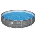 Coleman Power Steel Round Frame Above Ground Pool Set for Kids and ...