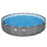 Coleman Power Steel Round Frame Above Ground Pool Set for Kids and ...