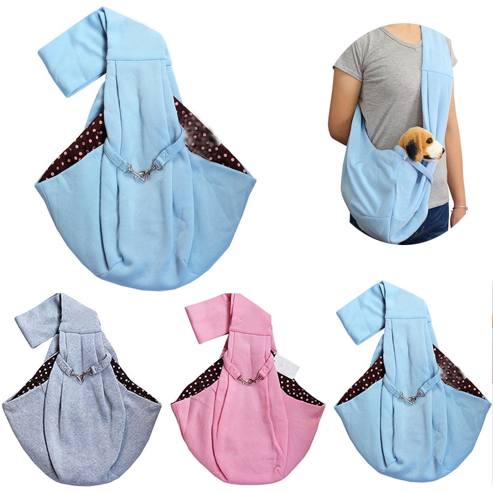 EIMELI Dog and Cat Sling Carrier, Hands Free Reversible Pet Papoose ...
