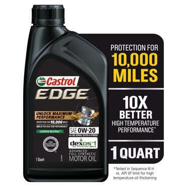 Castrol EDGE Extended Performance 0W-20 Advanced Full Synthetic Motor ...