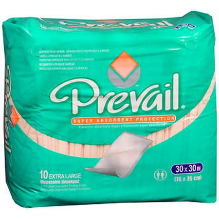 Prevail Disposable Underpads Super Absorbency Extra Large - 10 pks of ...