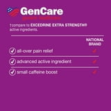 GenCare Tension Headache Relief, Acetaminophen 500mg, Caffeine 65mg ...