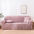 Homore 1 Piece Sofa Slipcover with Pleated Ruffled Skirt Washable High ...