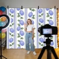 Blue Hydrangea Flower Photography Backdrop 12x8FT, Stripes Farmhouse ...