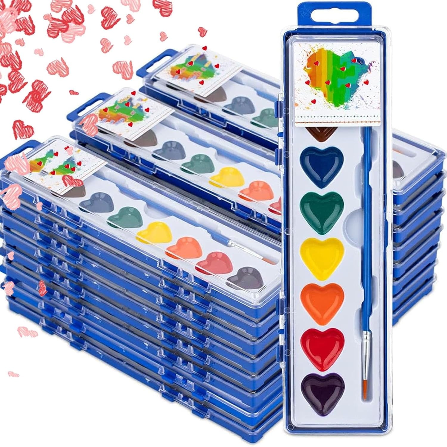 Click here for Unbranded Valentine Watercolor  8/16 Colors Heart... prices