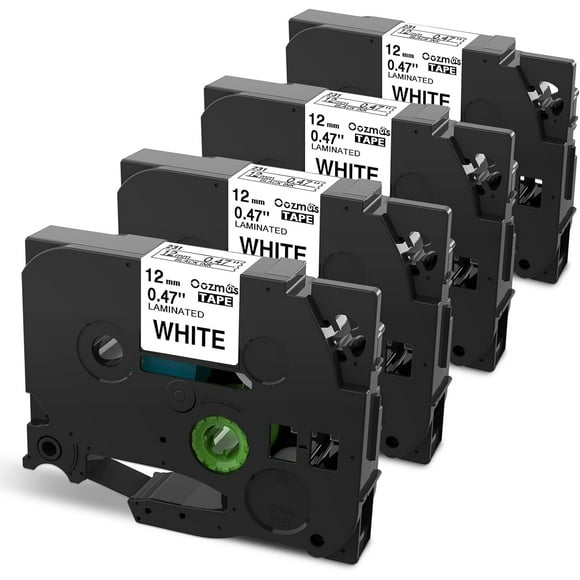 12mm 47 Laminated White Tz Tape