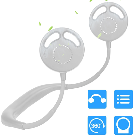 Fan Portable Face Fan - USB Neck Fan Bladeless Design,USB Rechargeable ...
