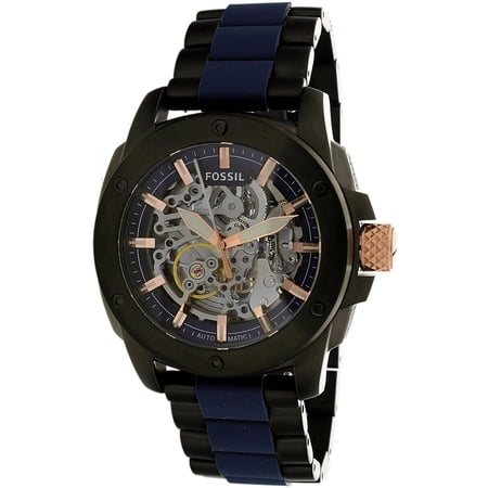 Fossil Men's Modern Machine ME3133 Black Stainless-Steel Automatic ...