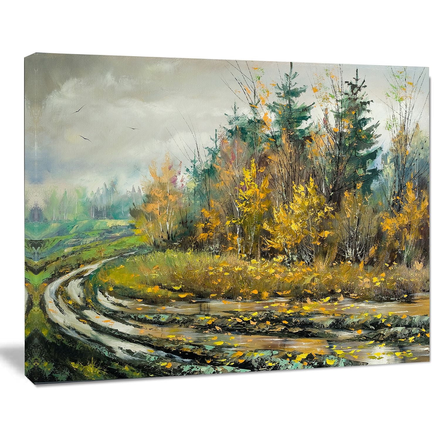 Click here for Designart Design Art River On A Decline Canvas Pri... prices