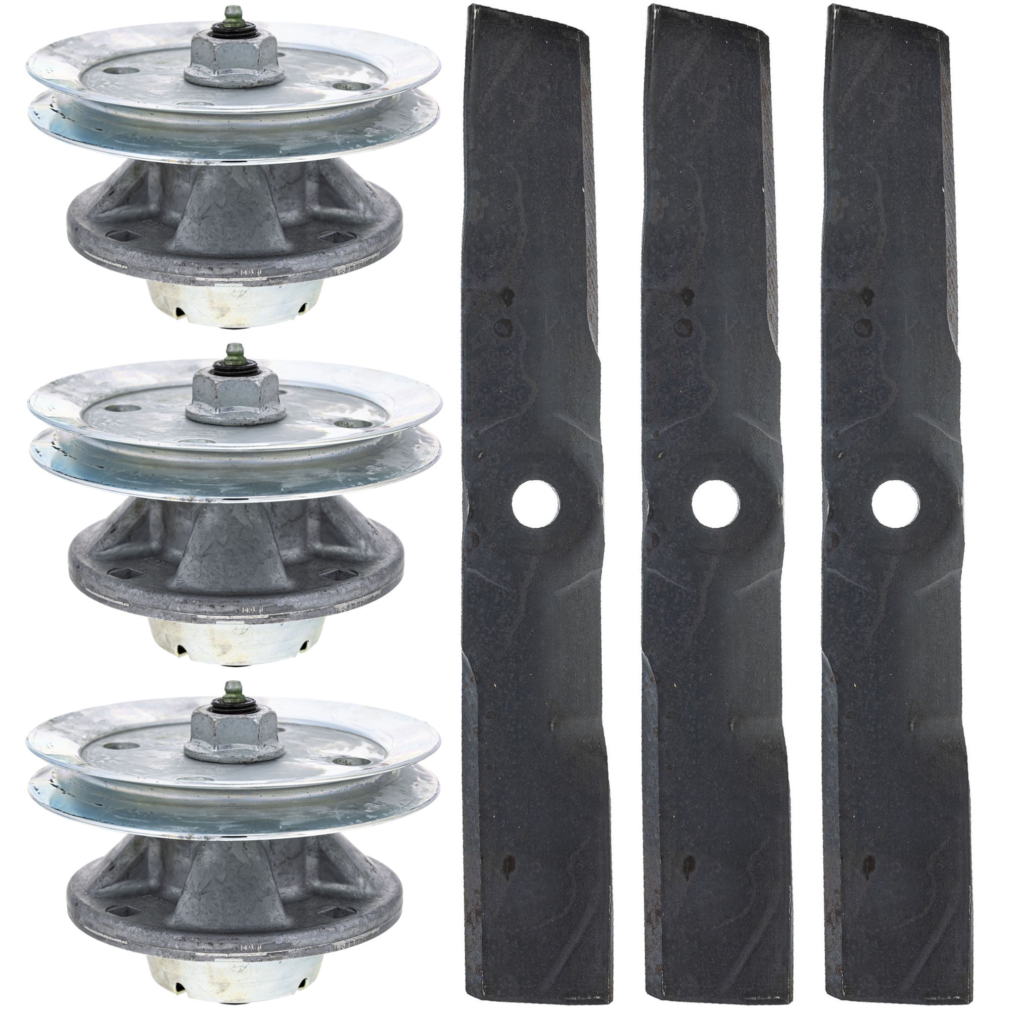 John Deere Spindle Blade Kit 3 Pack 325 LX172 F 710 GT242 HD45 HD75 ...