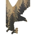 Large 23"L Bald Eagle Swooping With Pine Trees Forest Wooden Wall Decor ...