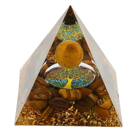 Pyramid Decoration,Pyramid Ornament Natural Gravel Epoxy Ornament Epoxy ...