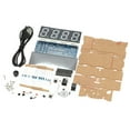 DIY Digital LED Clock Kit 4-Digit Light Control Temperature Date Time ...