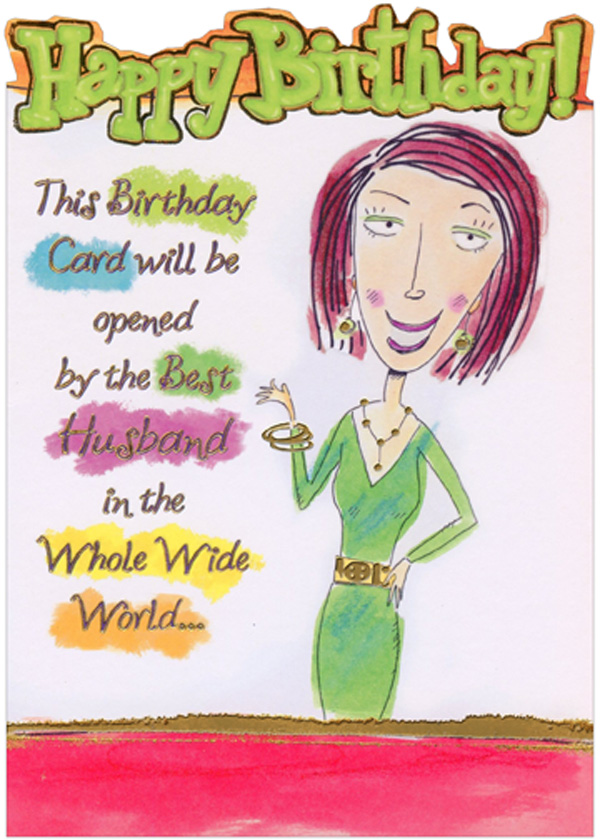 Designer Greetings Best Husband In The Whole World Funny Humorous 