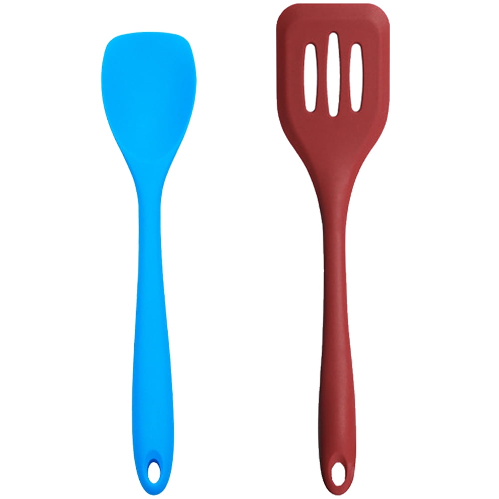2 Piece Mini Kitchen Utensil Set- Silicone Kitchen Tools with Salad ...