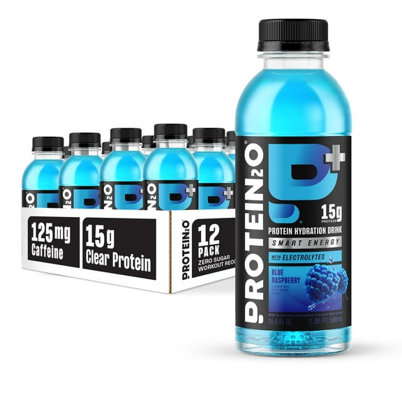 Protein2o + Energy, Protein Infused Water, Blueberry Raspberry, 15g ...