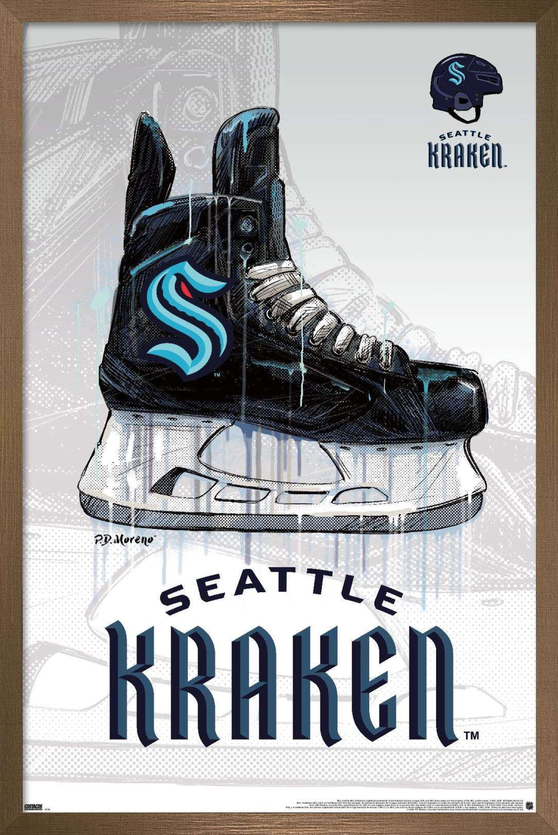 NHL Seattle Kraken - Drip Skate 20 Wall Poster, 14.725" x 22.375 ...
