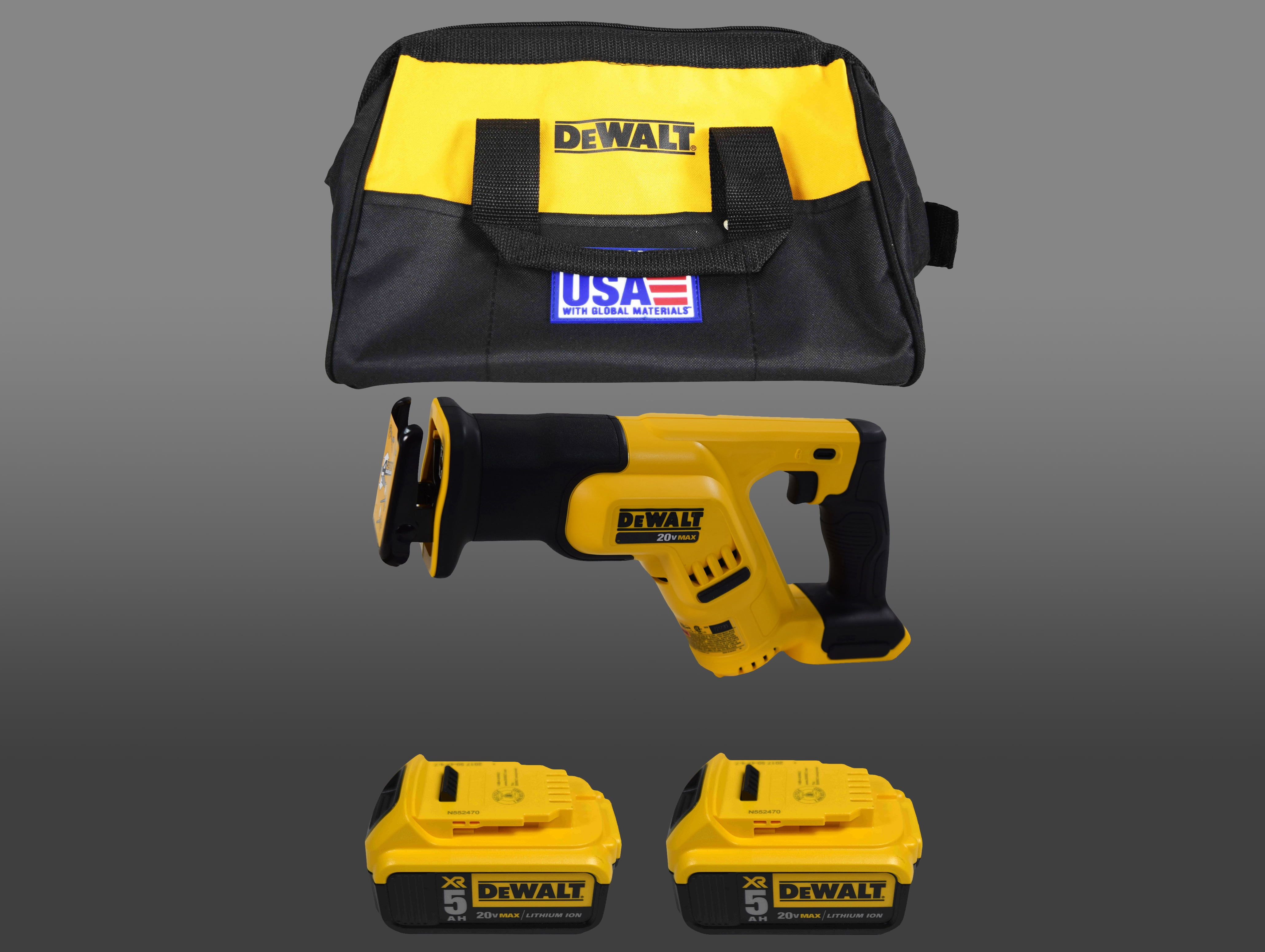 Dewalt DCS387B 20V Reciprocating Saw w/ 2 Pack DCB205 20V 5.0AH Battery ...
