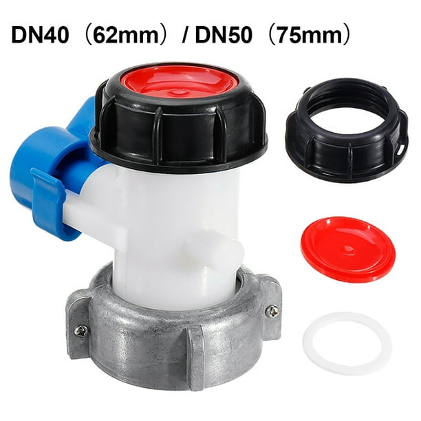 62/75mm Metal Butterfly IBC Tote Tank Connection Valve Tap Water Drain ...